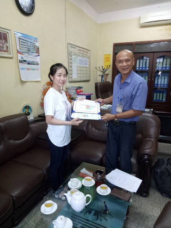 Sinh viên Hoàng Thị Minh Vương nhận học bổng KOVA – Hàn Quốc – Trường Ngoại Ngữ